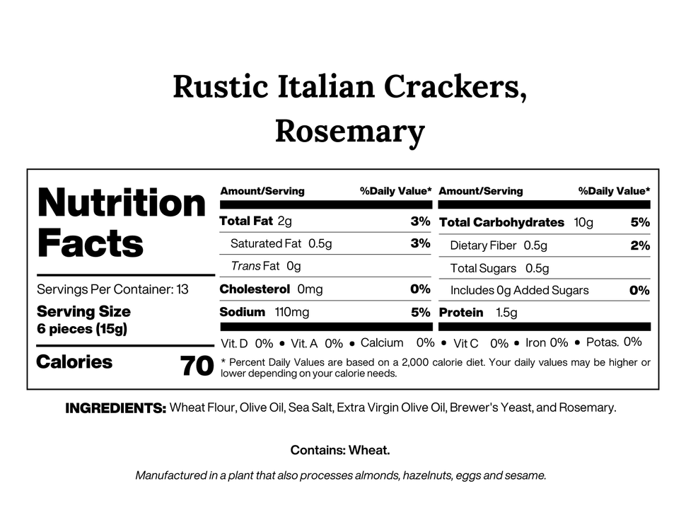 Rustic Italian Crackers, Rosemary – The Cheese Guy